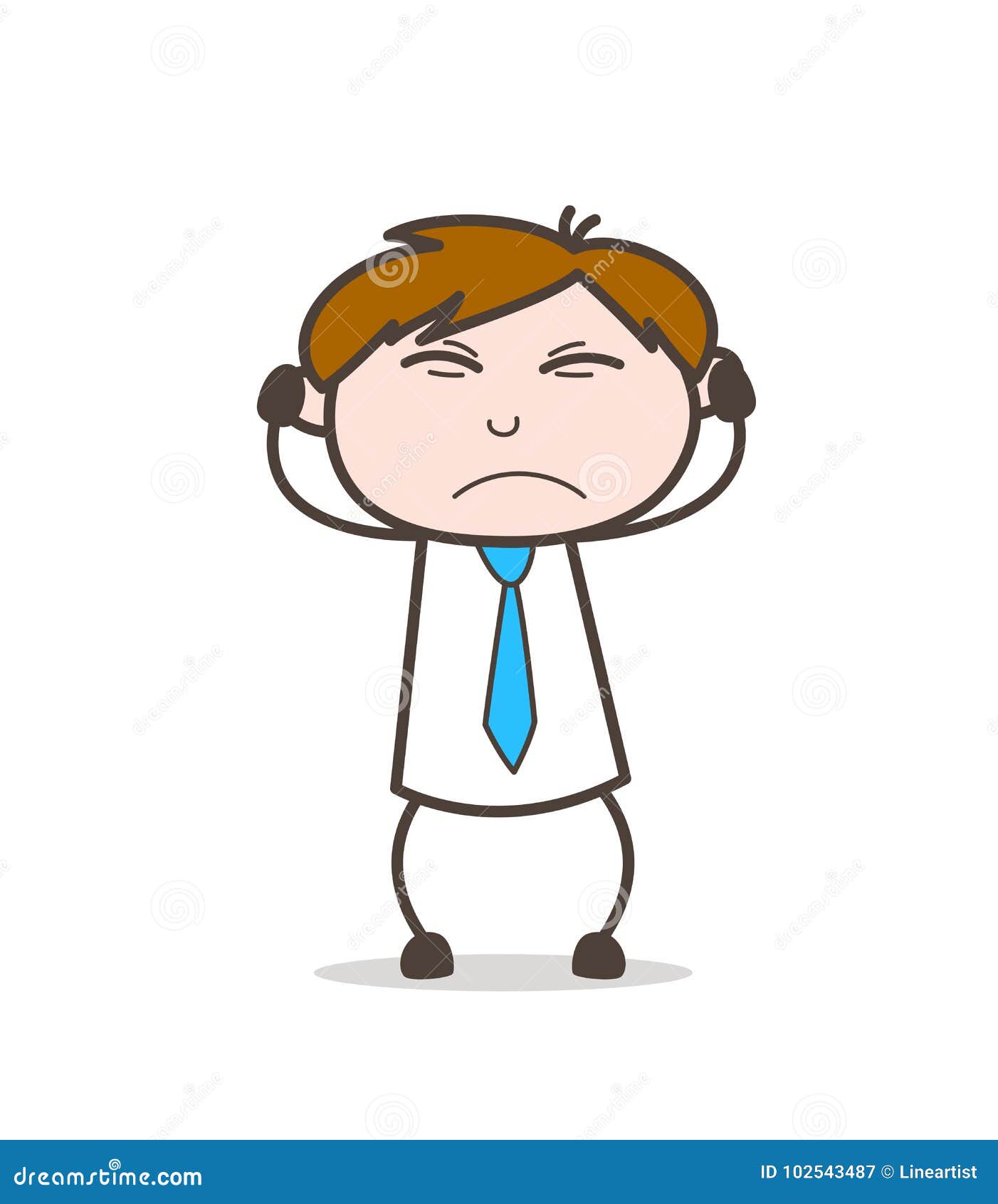 Irritated Man Vector Expression Stock Illustration - Illustration of ...