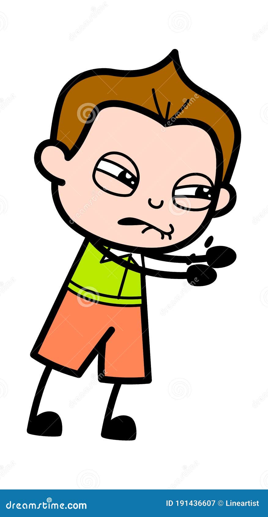 Irritated Schoolboy Cartoon Illustration Stock Illustration ...