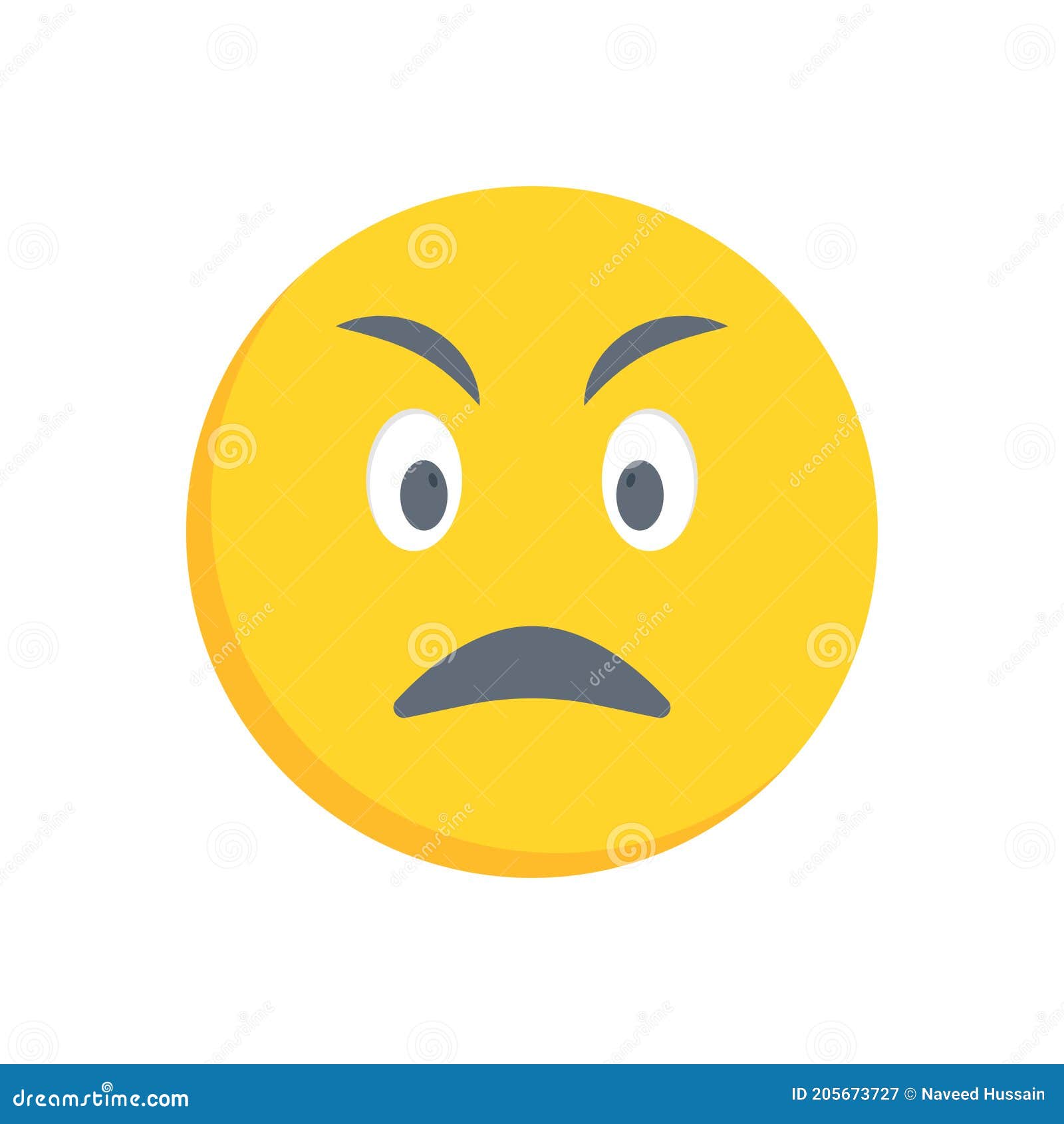 Irritated Vector Flat Colour Icon Stock Vector - Illustration of button ...