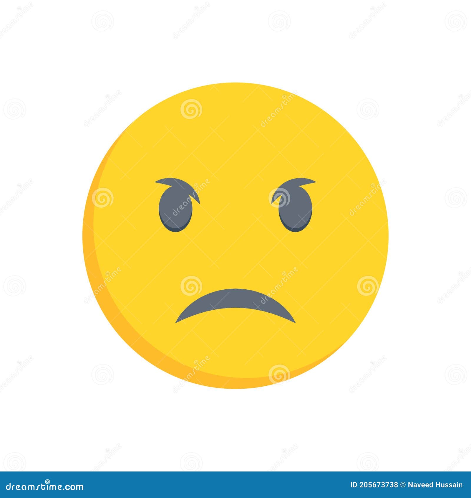 Irritated Vector Flat Colour Icon Stock Vector - Illustration of ...