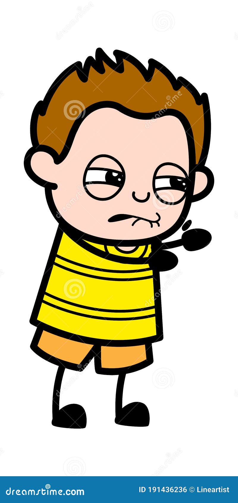 Irritated Young Boy Cartoon Illustration Stock Illustration ...