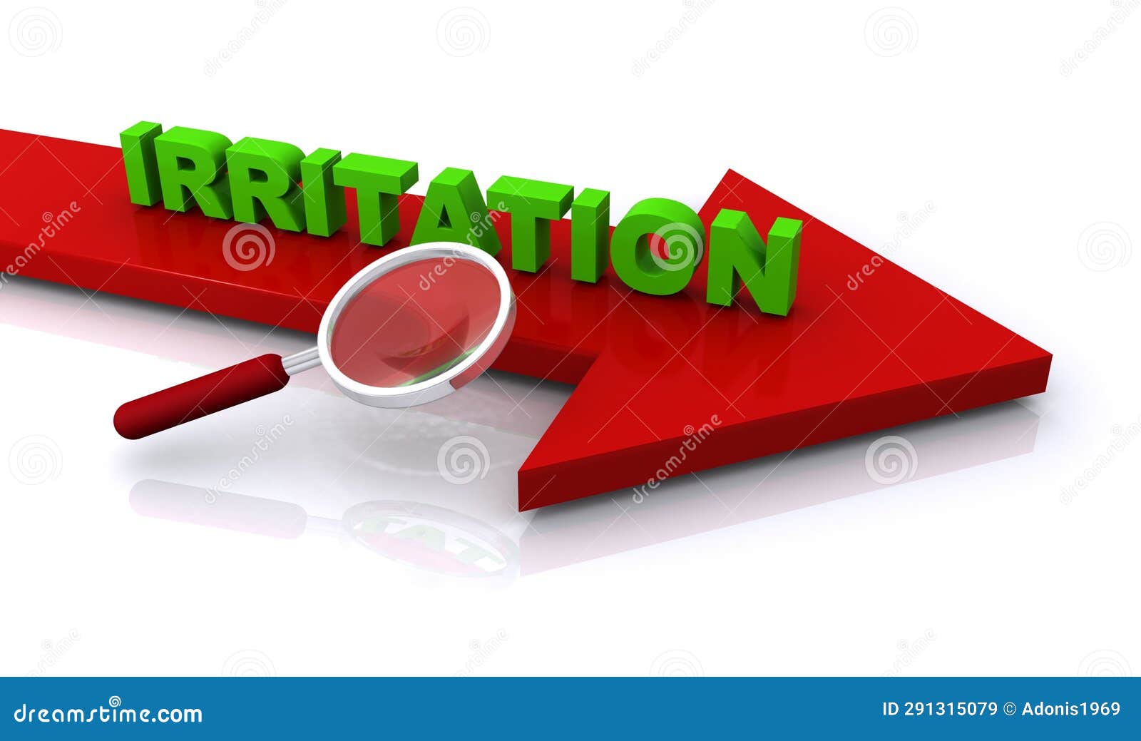 Irritation Word on Arrow and White Stock Illustration - Illustration of ...