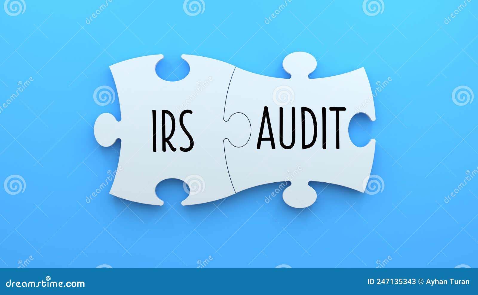 Irs Audit Concept and 3d Render. Stock Illustration - Illustration of ...