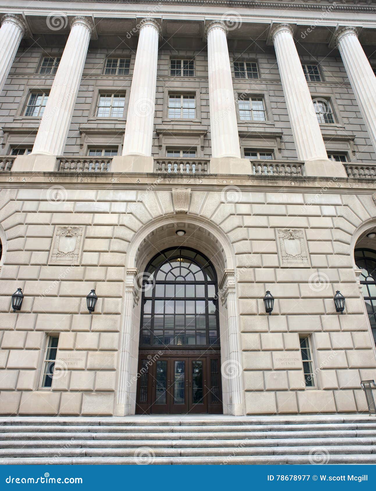 IRS Building Washington DC. Stock Image - Image of architecture ...