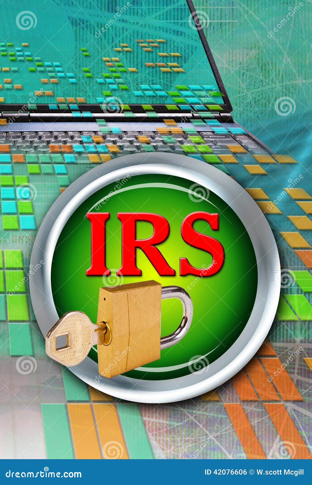 IRS-Computer stock abbildung. Illustration von intern - 42076606