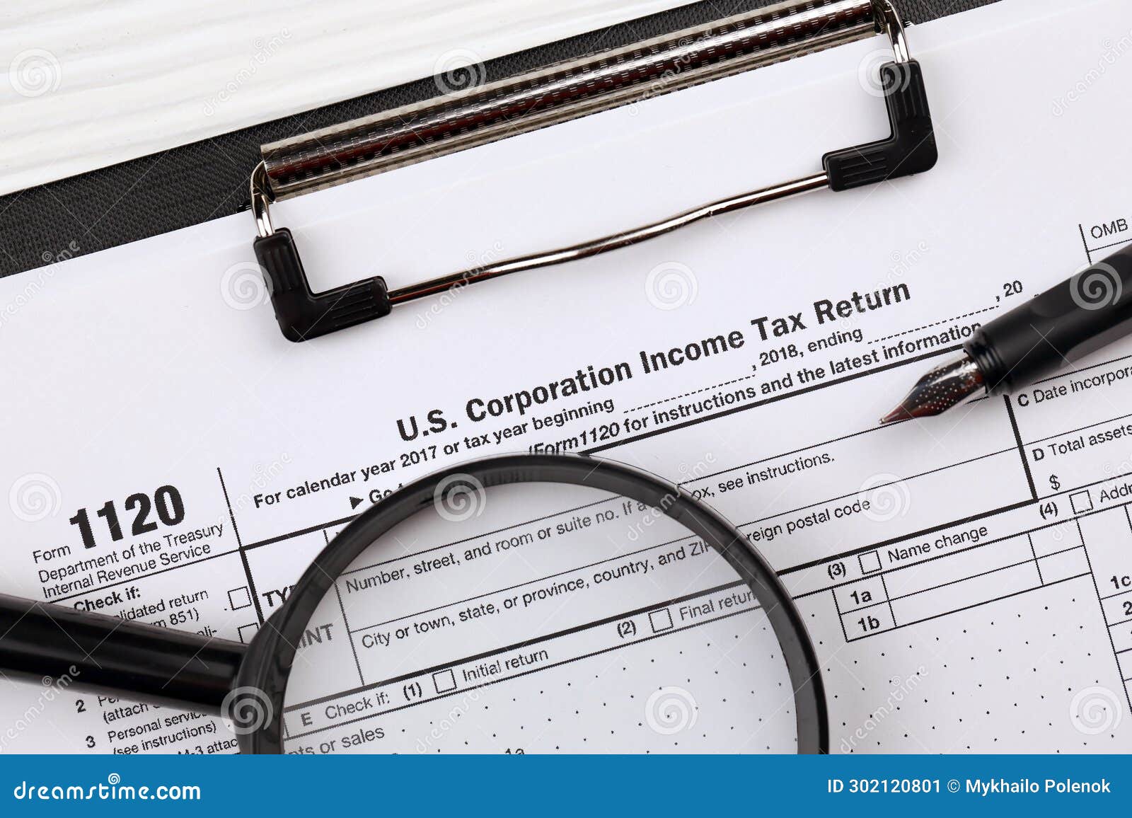 IRS Form 1120 US Corporation Income Tax Return Blank On A4 Tablet Lies ... IRS Form 1120 US Corporation Income Tax Return Blank On A4 Tablet Lies ...