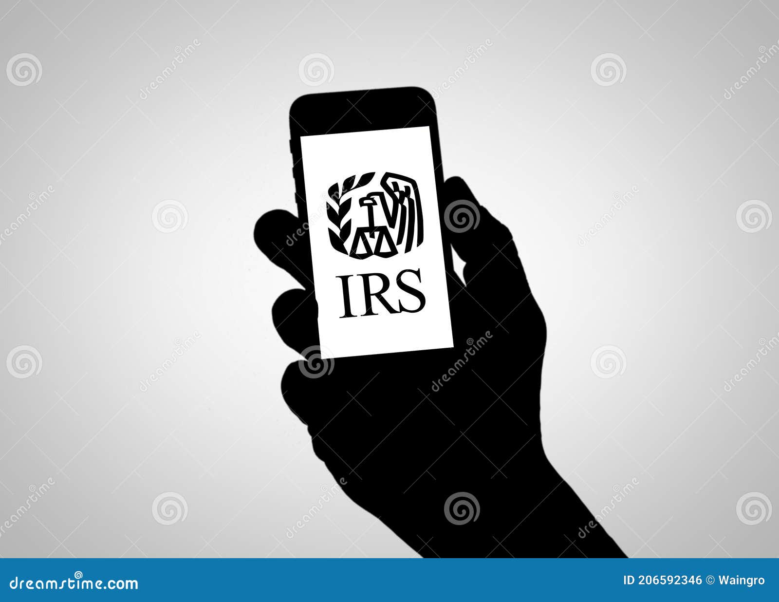 IRS logo on mobile device editorial photo. Image of united - 206592346