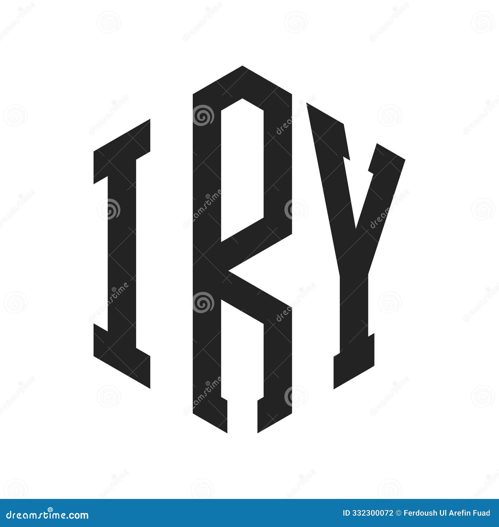 IRY Logo Design. Initial Letter IRY Monogram Logo Using Hexagon Shape ...
