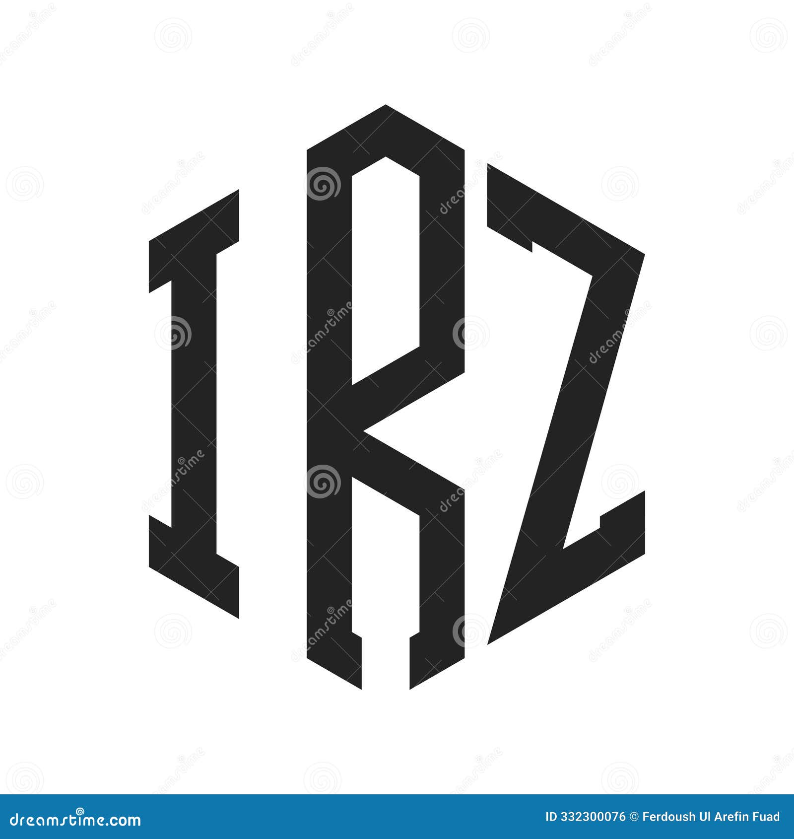 IRZ Logo Design. Initial Letter IRZ Monogram Logo Using Hexagon Shape ...