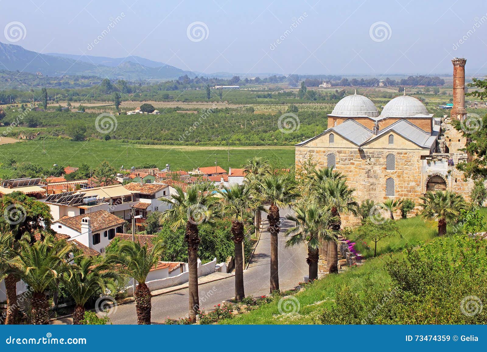 Isa Bey Mosque and Town Selcuk, Turkey Stock Image - Image of landmark ...