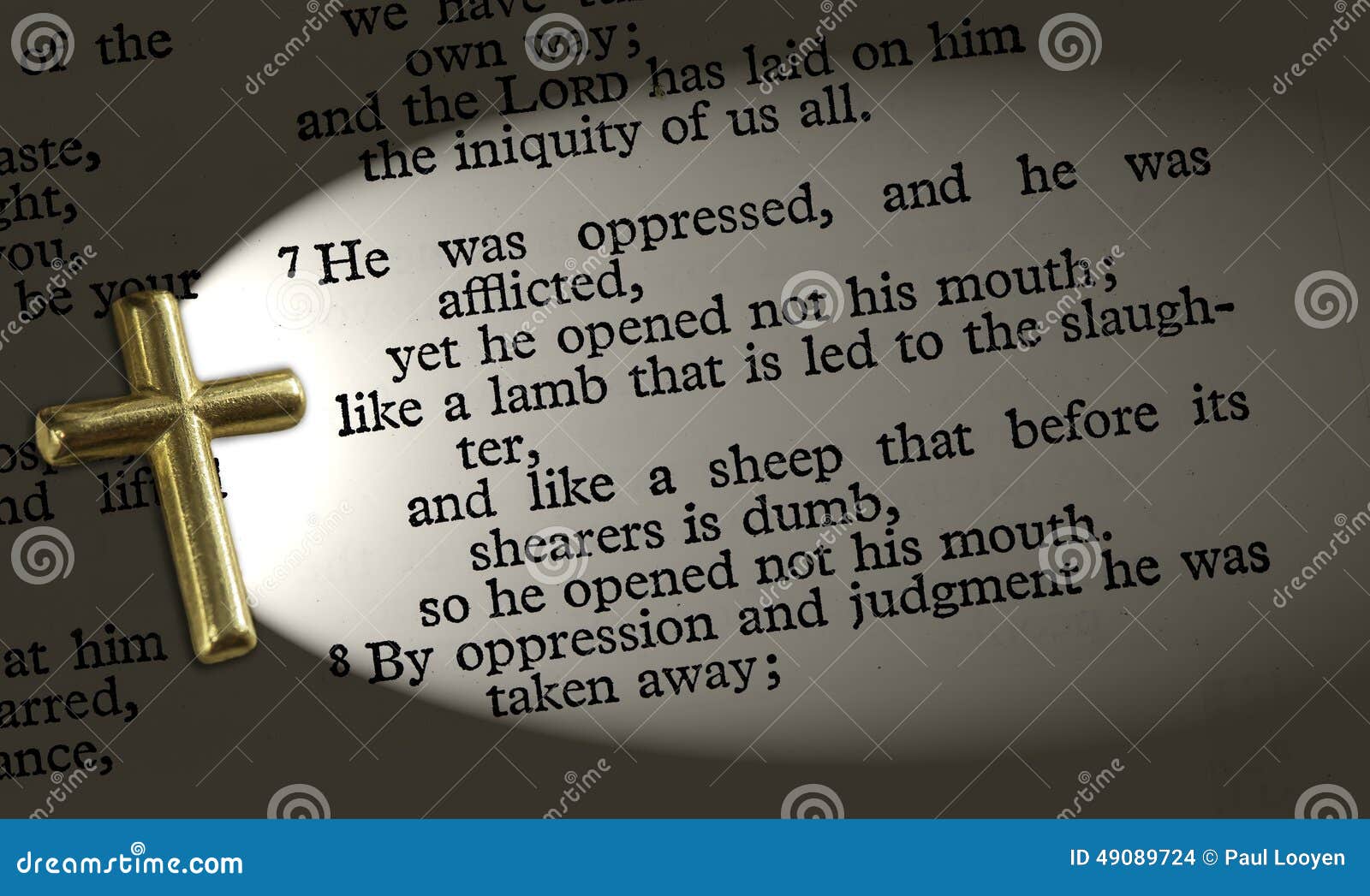 Isa 53.7 stock photo. Image of bible, passage, isaiah - 49089724