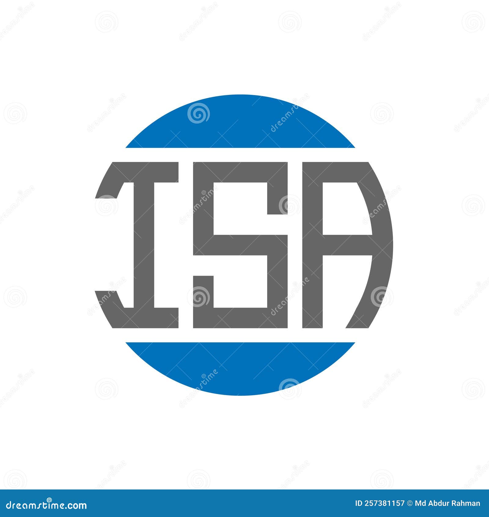 ISA Letter Logo Design on White Background. ISA Creative Initials ...