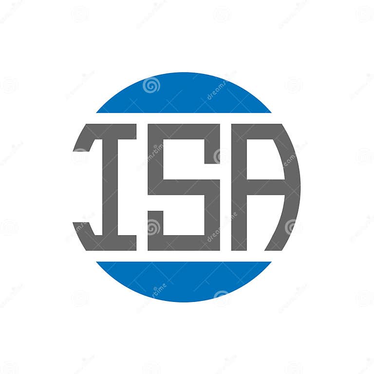 ISA Letter Logo Design on White Background. ISA Creative Initials ...