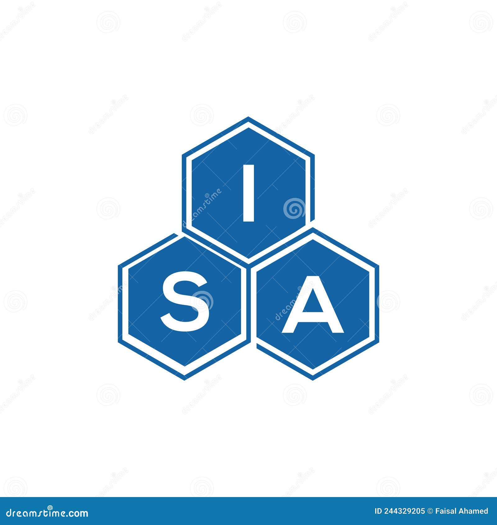 ISA Letter Logo Design On White Background.ISA Creative Initials Letter ...