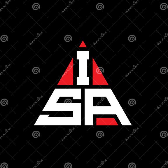 ISA Triangle Letter Logo Design with Triangle Shape. ISA Triangle Logo ...