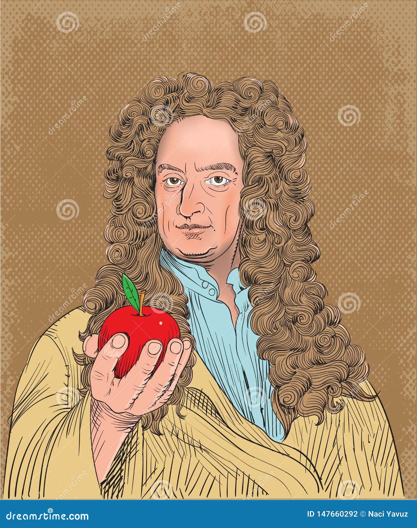 Isaac Newton Portrait in Line Art Illustration, Vector Stock Vector ... Isaac Newton Portrait in Line Art Illustration, Vector Stock Vector ...