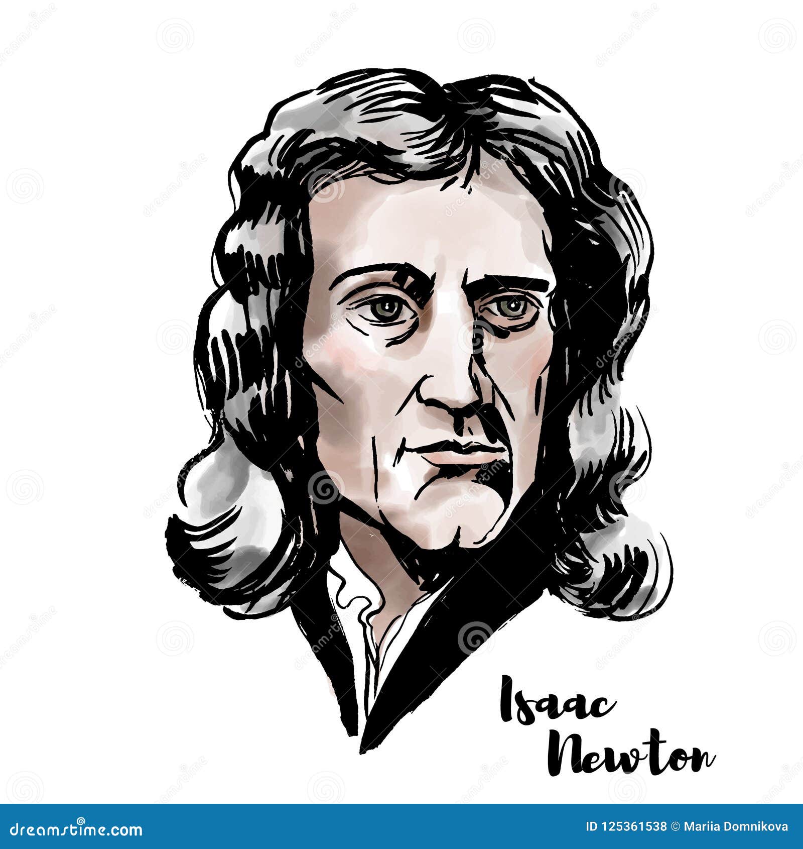 Isaac Newton Caricatura Isaac Newton Caricatura