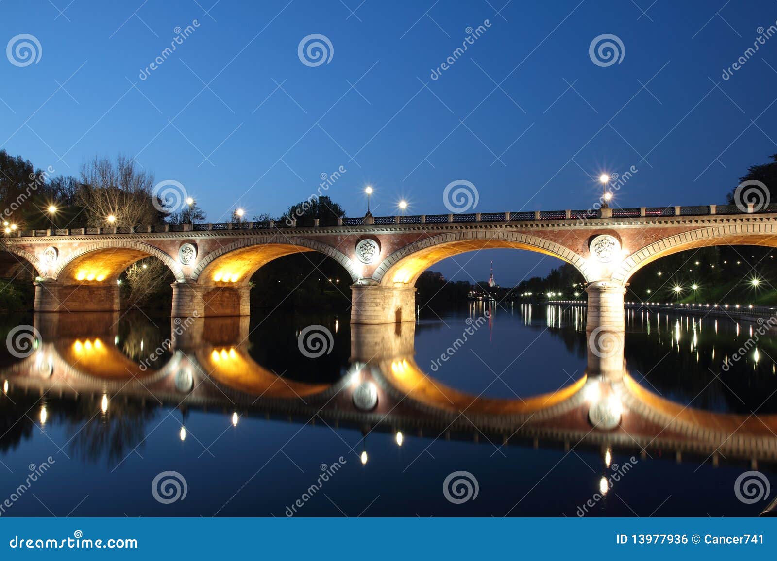 Bridge Isabella in Turin stock photo. Image of decorations - 13977936