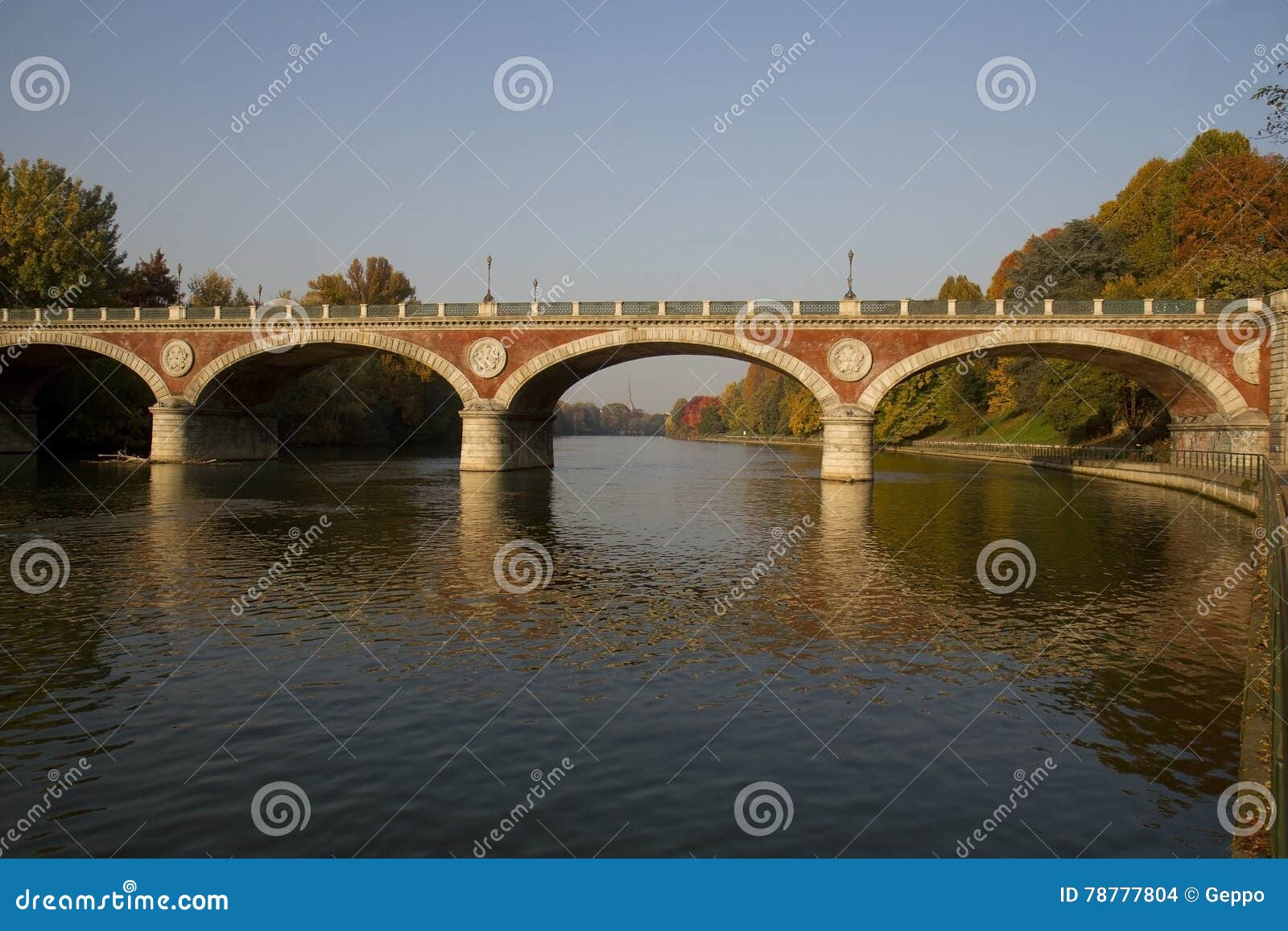 Isabella Bridge in Turin Italy Stock Photo - Image of town, tourism ...