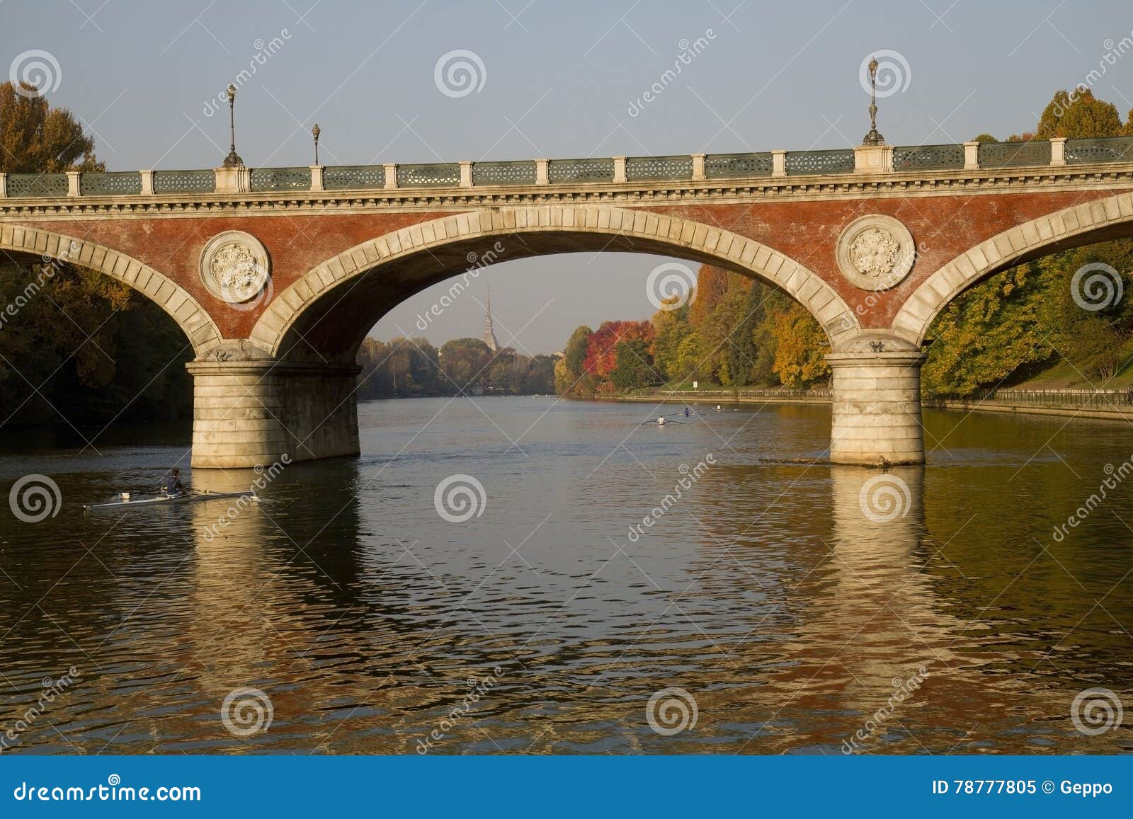 Isabella Bridge in Turin Italy Stock Image - Image of beauty, colour ...