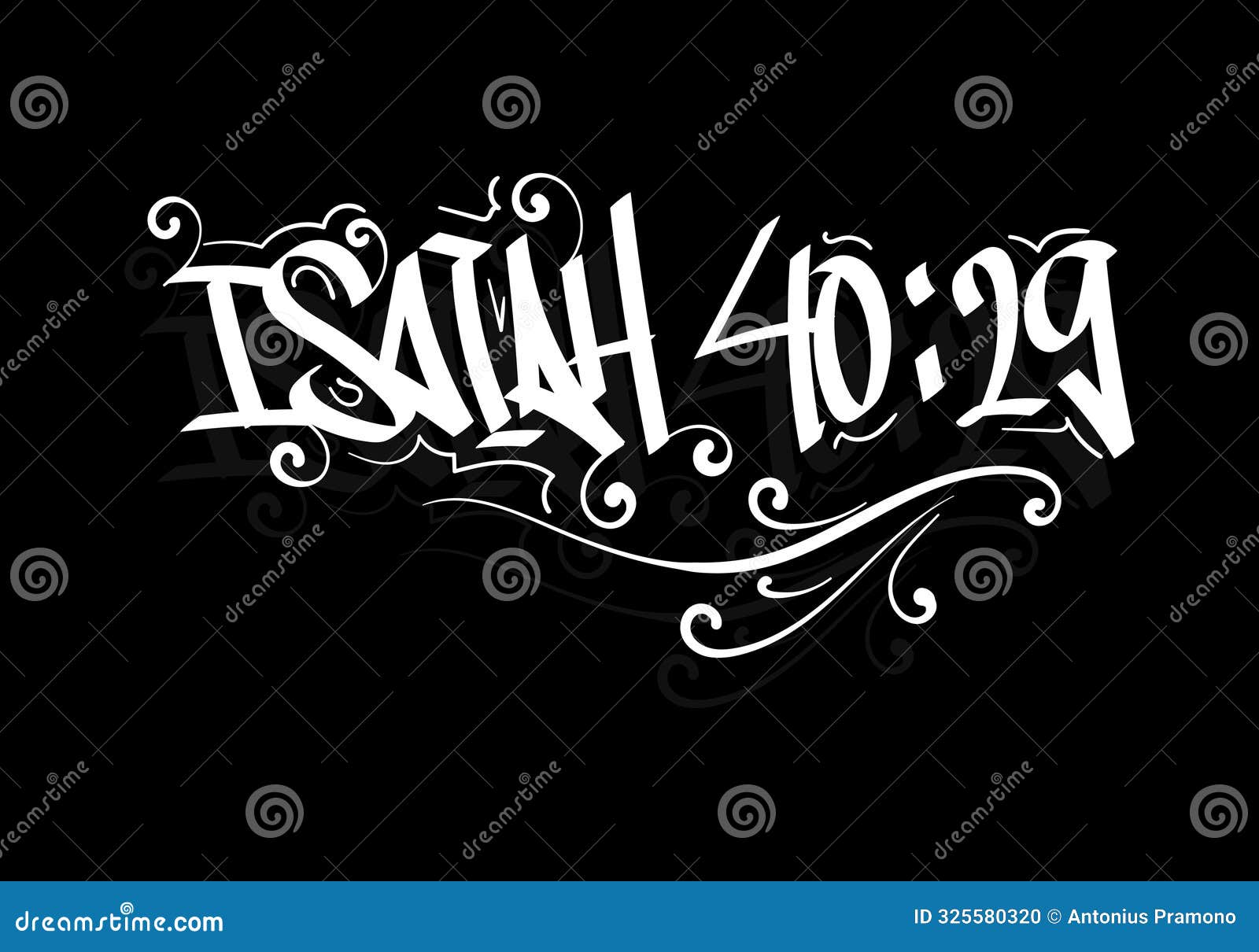 ISAIAH 40 29 Graffiti Tag Style Design Stock Illustration ...
