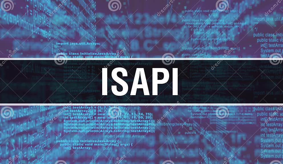 ISAPI Con Texto De Código Java Digital Concepto Vectorial De Codificación De Software ISAPI Y De ...