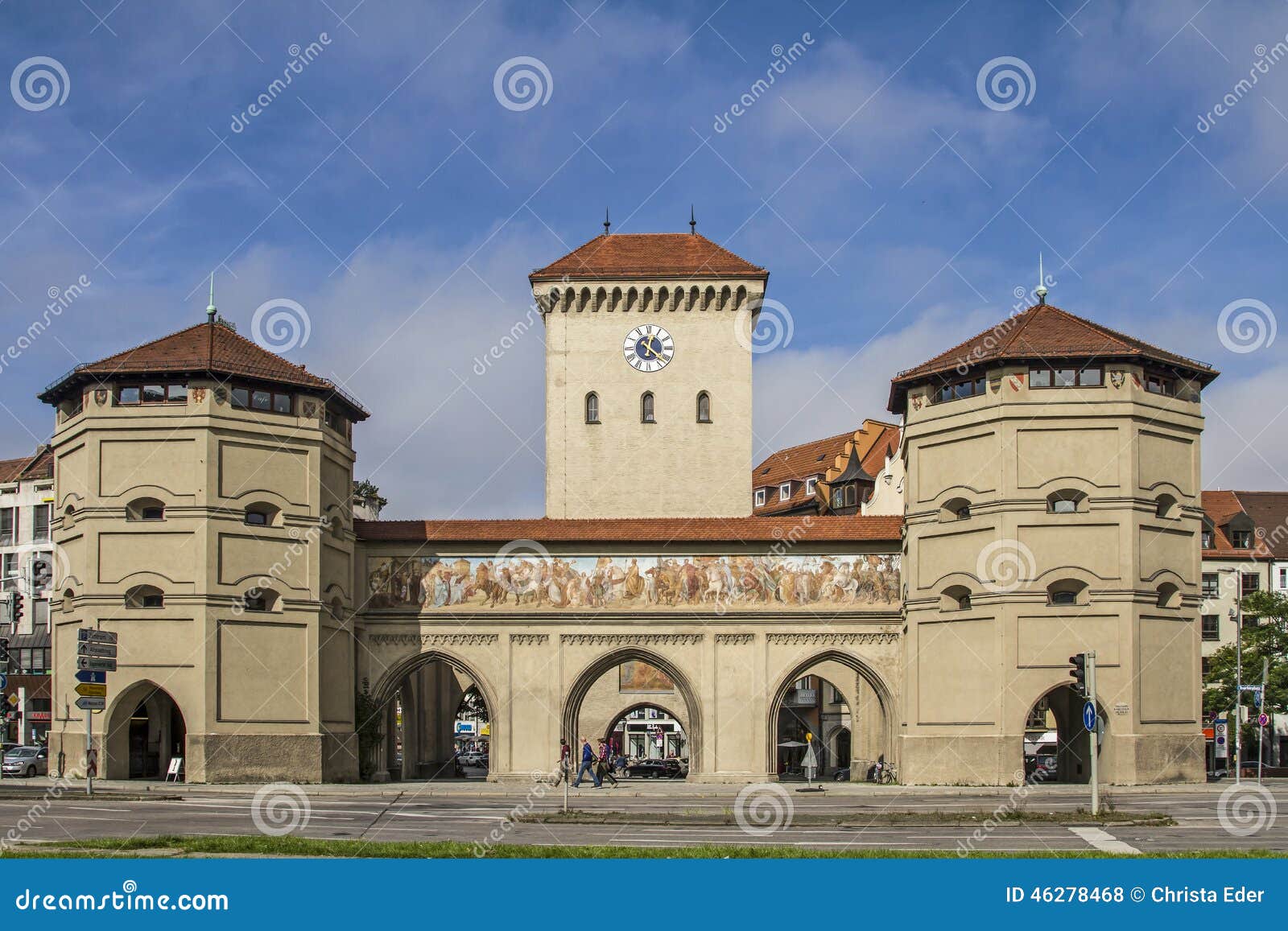 Isar Gate in Munich editorial stock photo. Image of munich - 46278468
