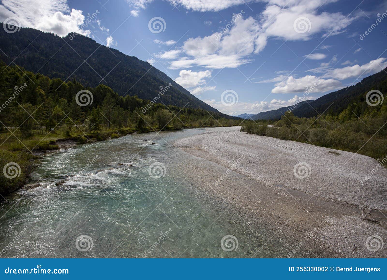 Isar stock photo. Image of alps, bayern, cloud, nature - 256330002