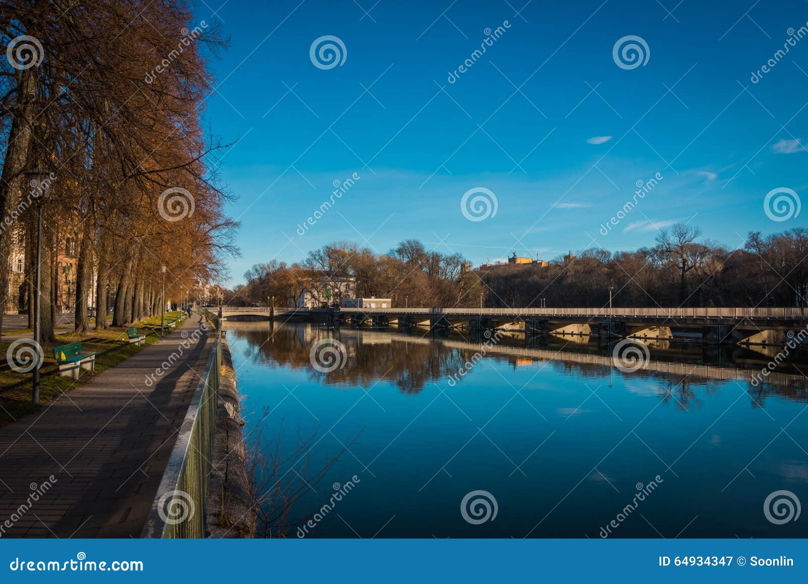 Isar river stock image. Image of tourism, water, town - 64934347