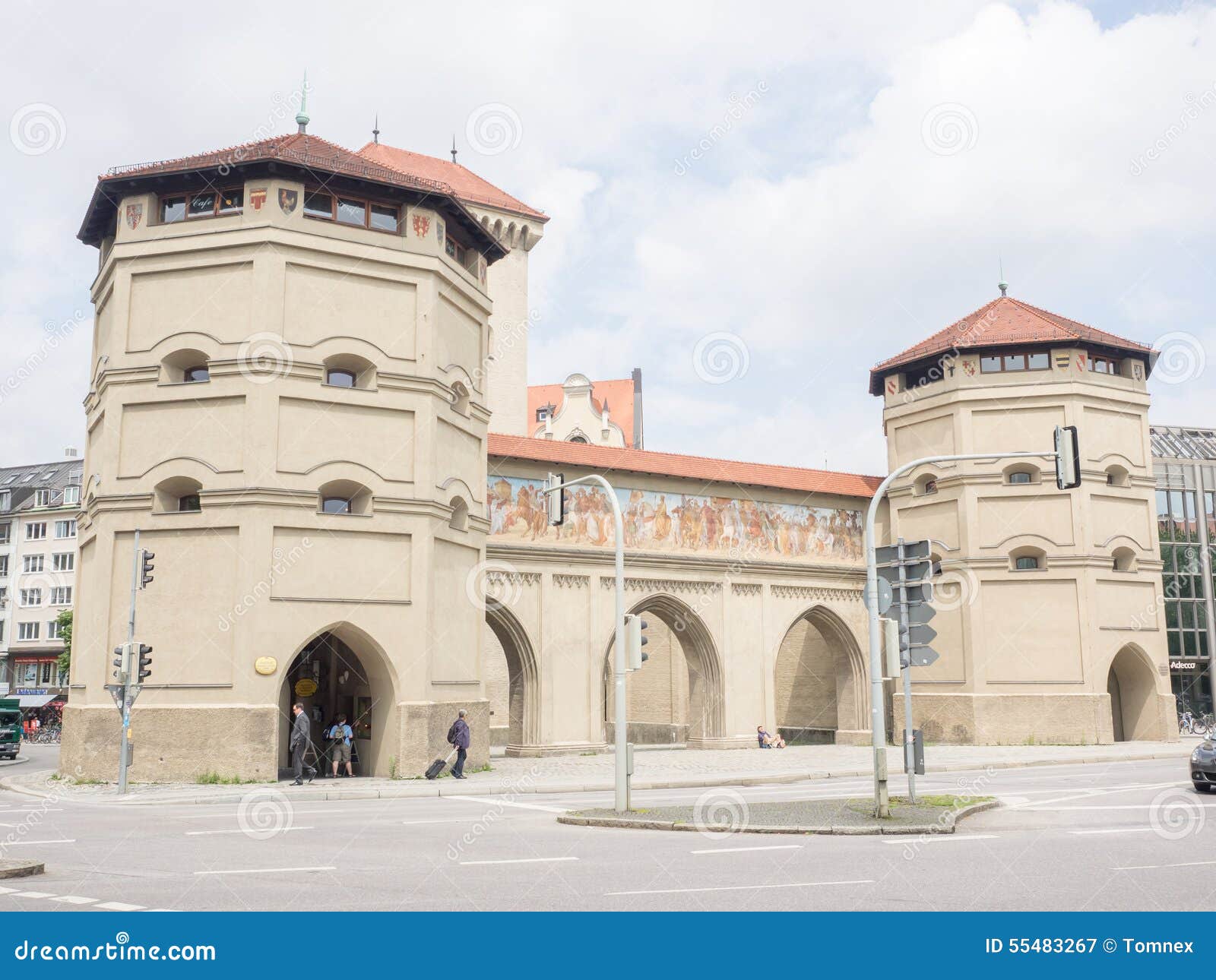 Isartor munich editorial photography. Image of munich - 55483267