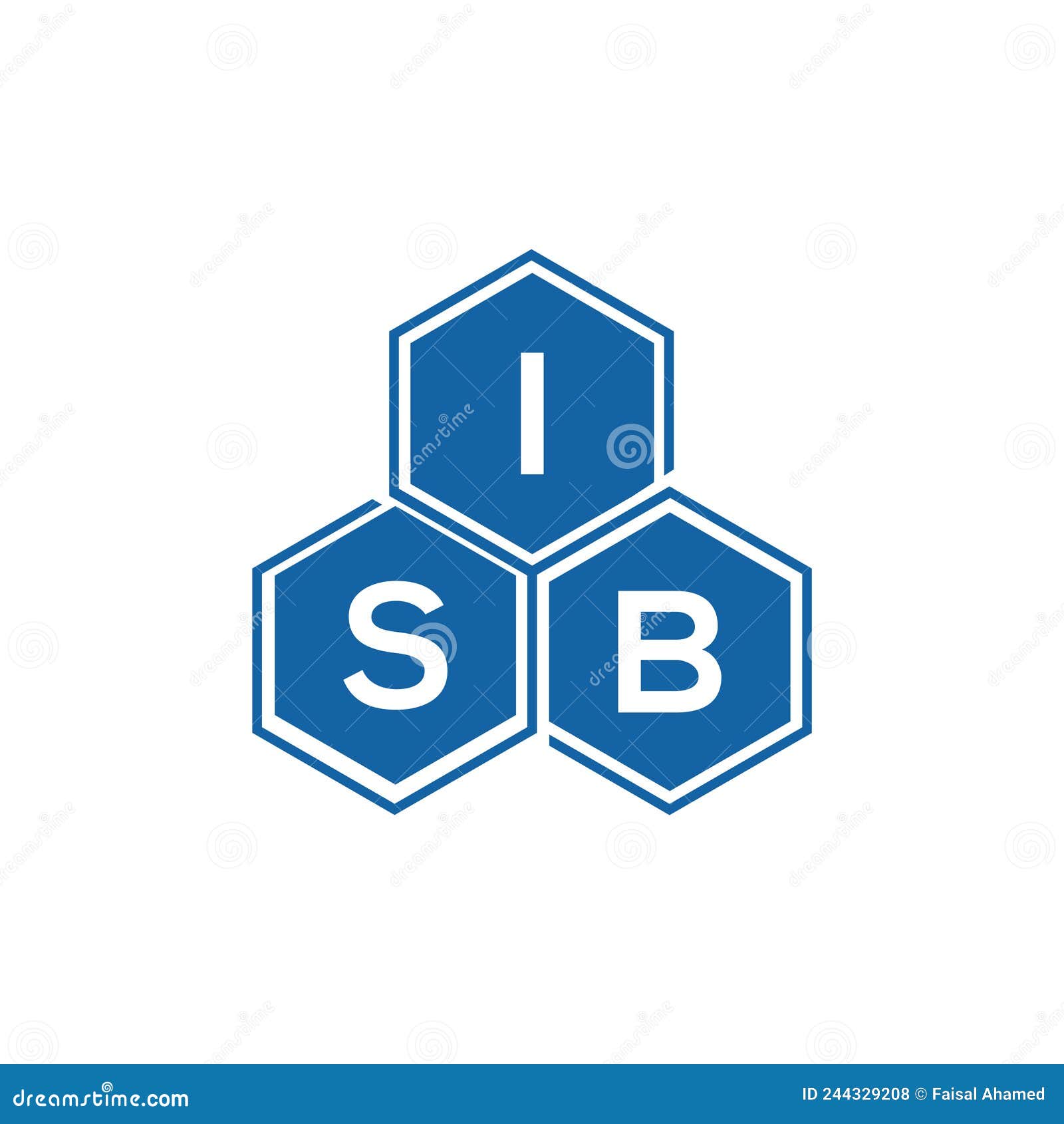 ISB Letter Logo Design on White Background.ISB Creative Initials Letter ...
