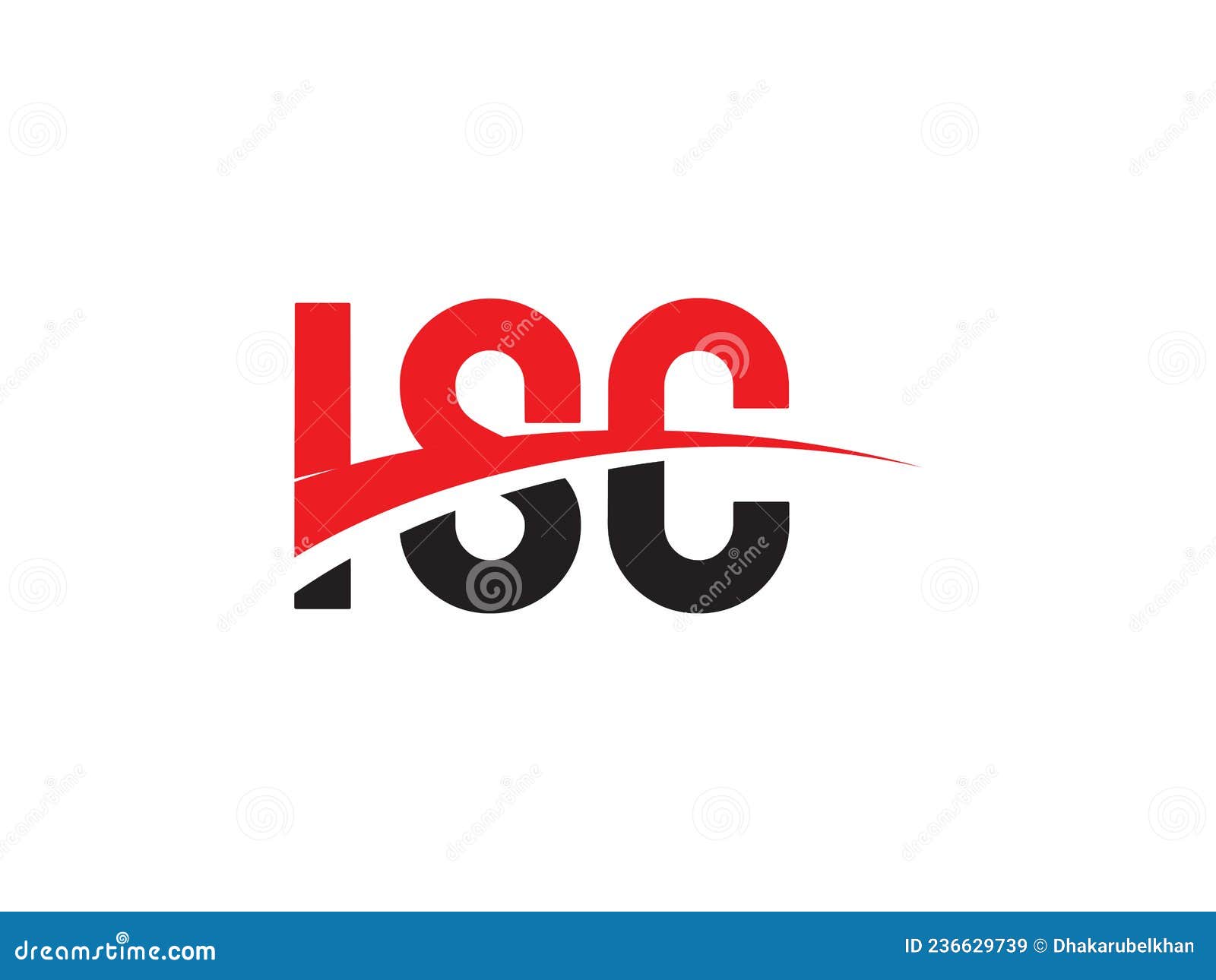 ISC Letter Initial Logo Design Vector Illustration Stock Vector ...