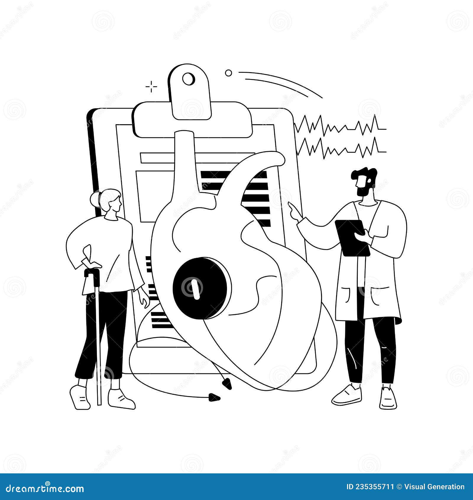 Ischemic Heart Disease Abstract Concept Vector Illustration. Stock ...