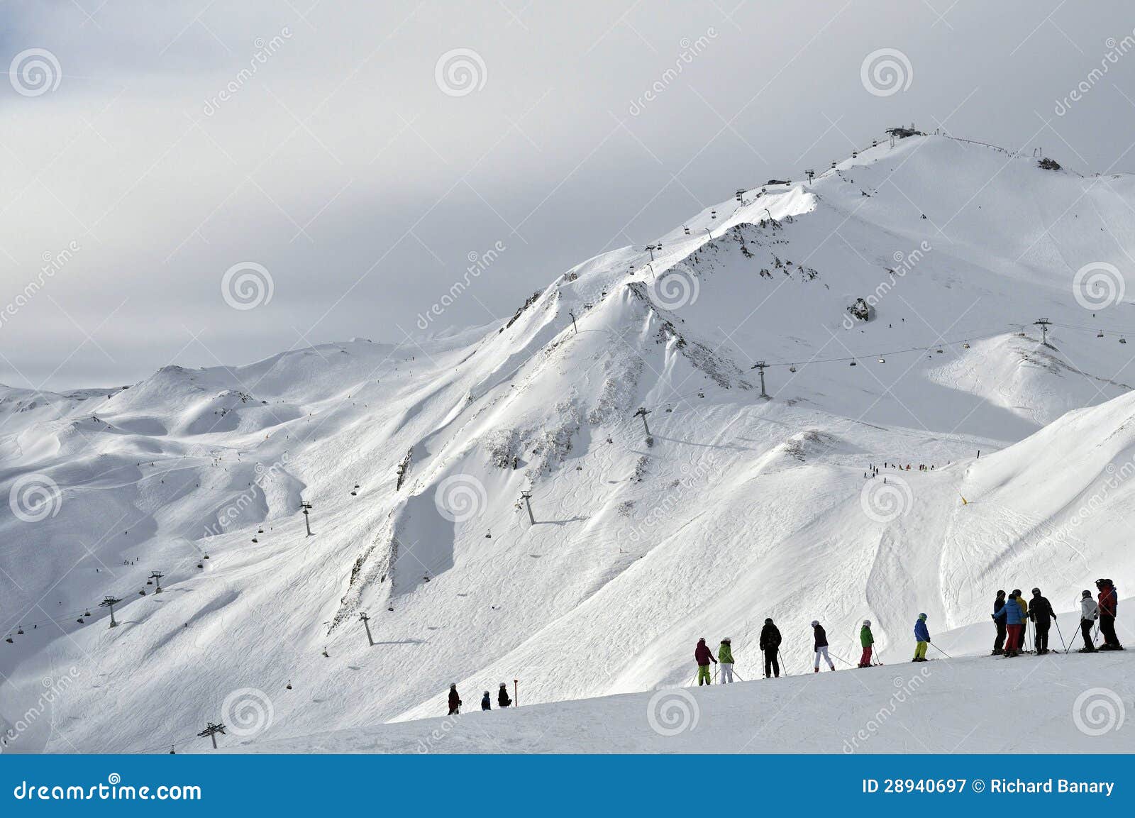 Samnaun Ski Resort stock image. Image of natural, landscape - 28940697