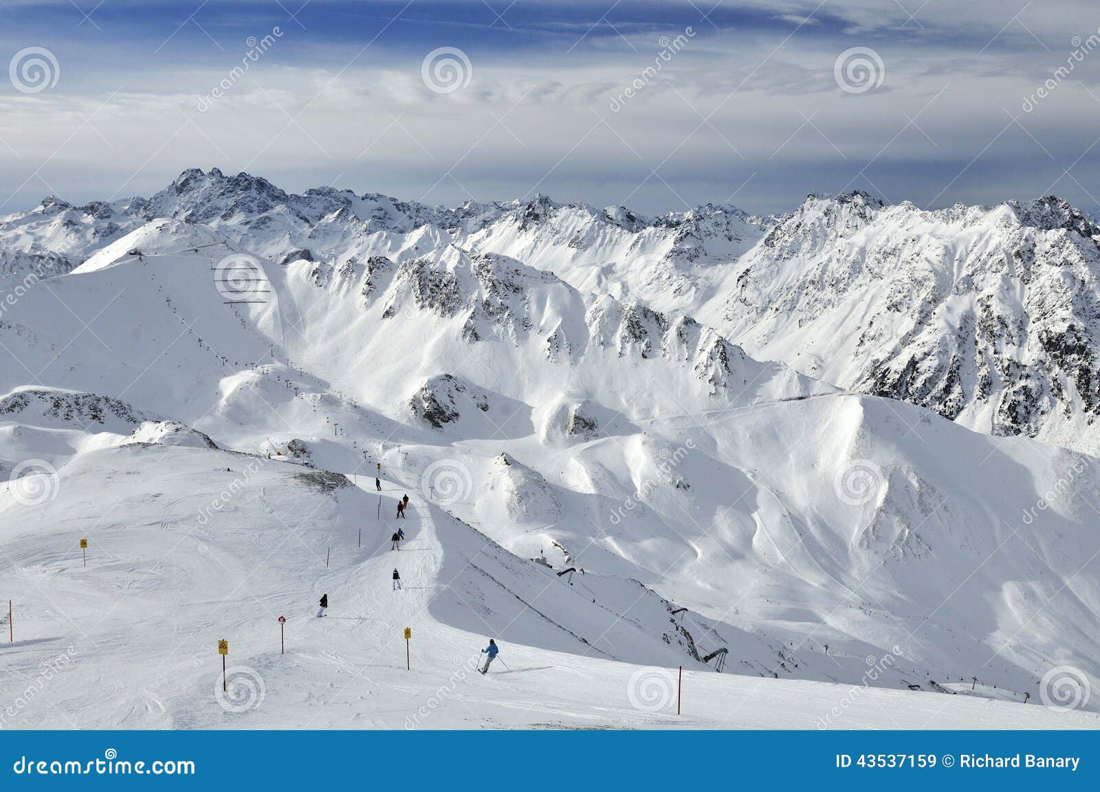Ischgl Ski Resort stock image. Image of high, field, hills - 43537159