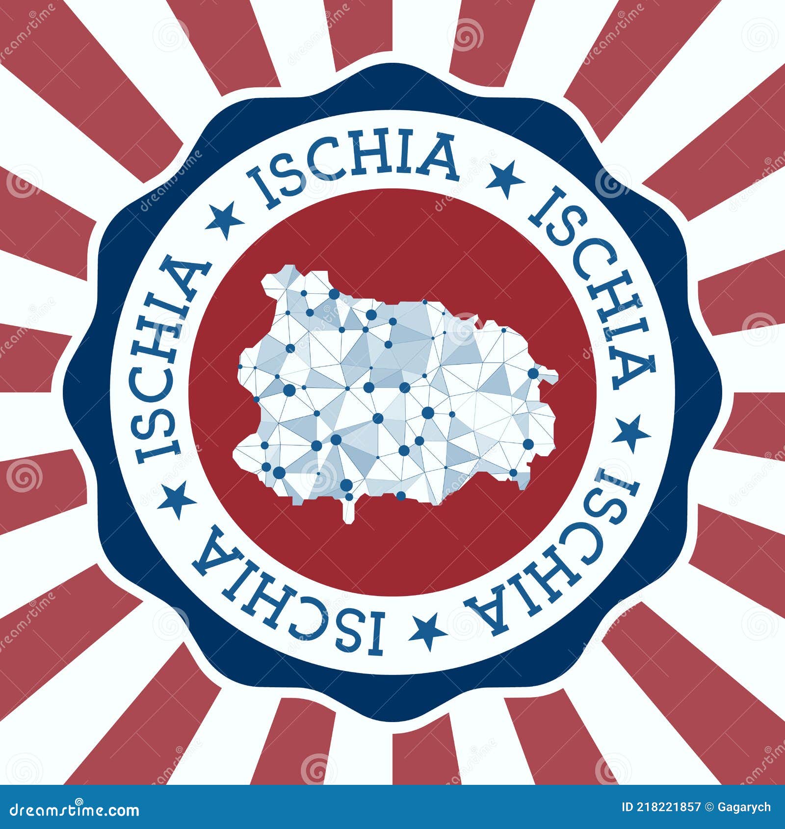 Ischia Badge. stock vector. Illustration of computing - 218221857