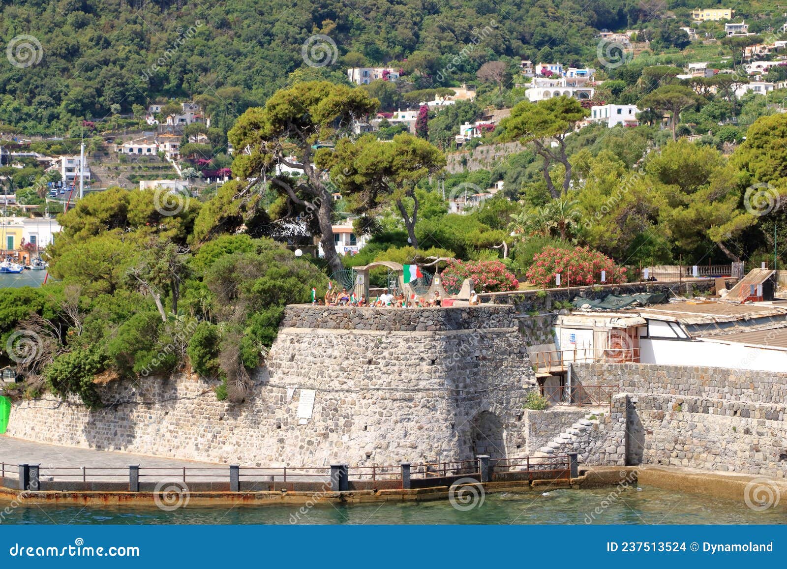 Ischia Porto in Italy, Harbor District Editorial Stock Image - Image of ...