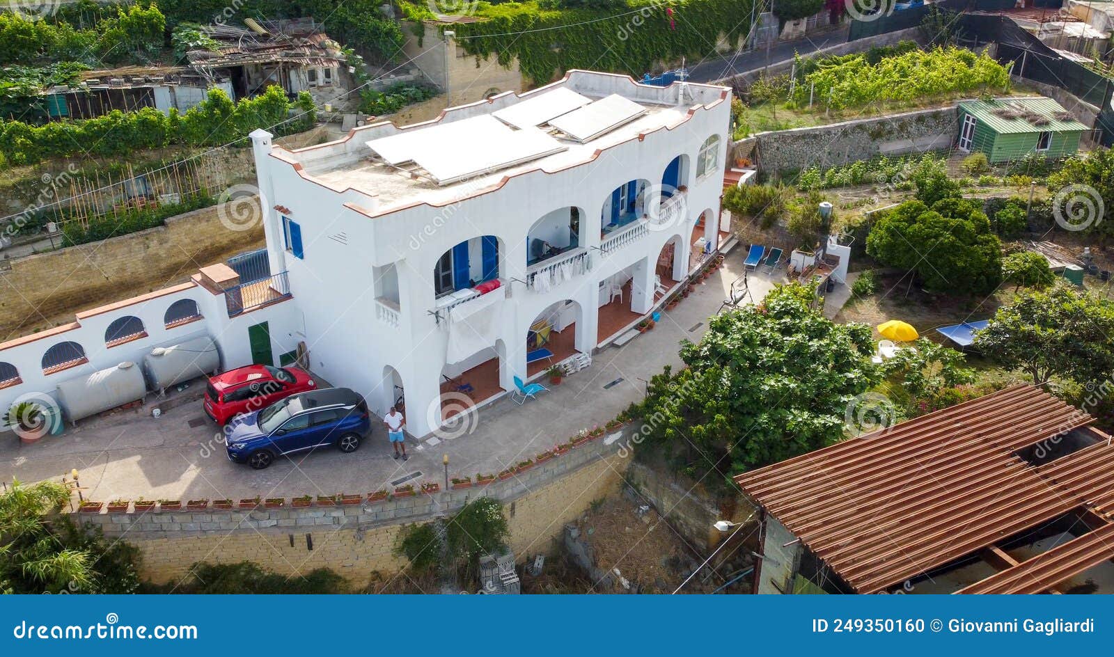 Ischia Skyline and Countryside, Aerial View from Drone Editorial Image ...