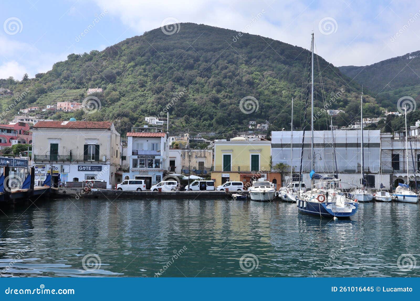 Ischia - Via Iasolino Dall`aliscafo Stock Image - Image of mooring ...