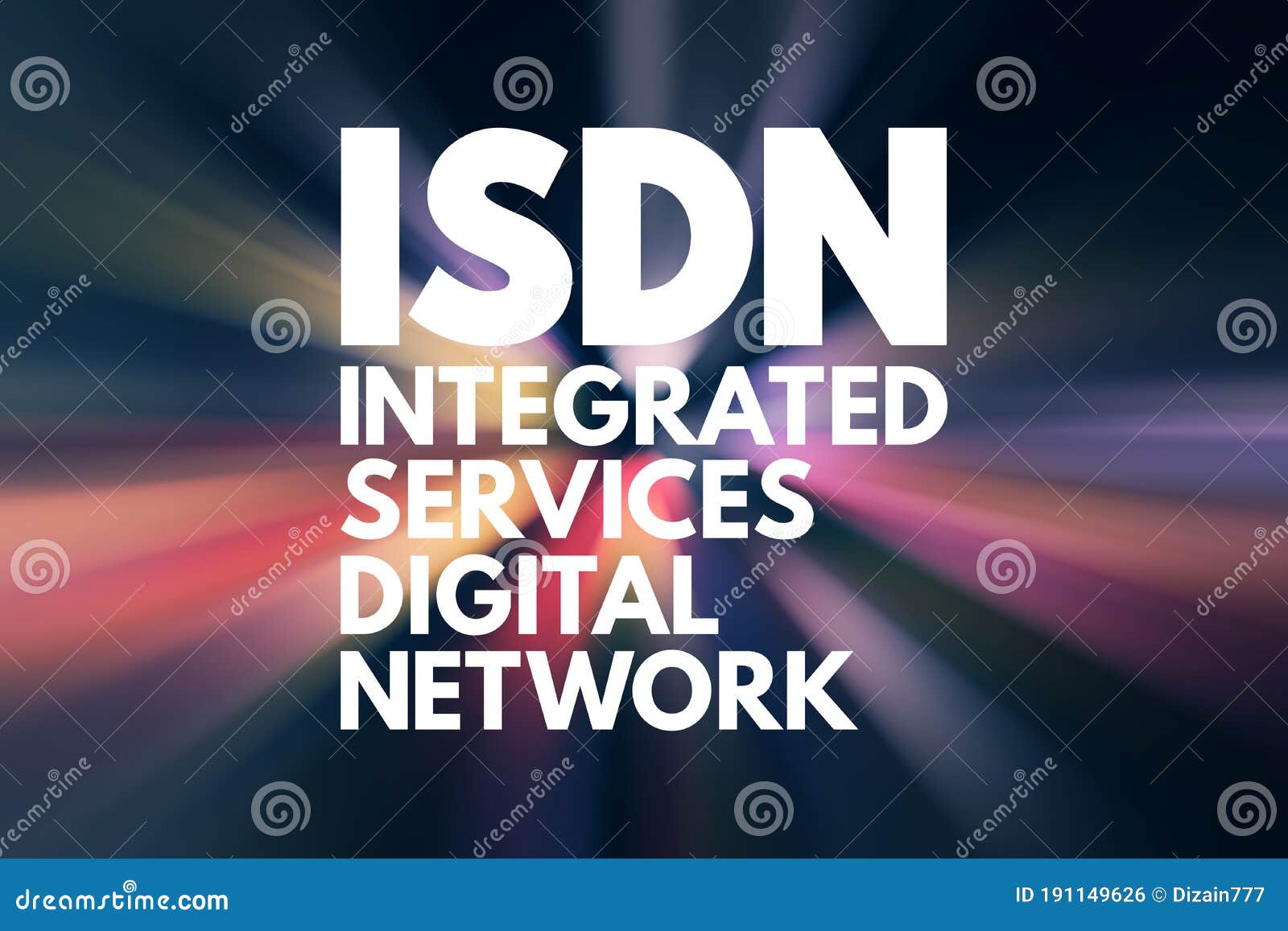 ISDN - Integrated Services Digital Network Acronym, Technology Concept ...