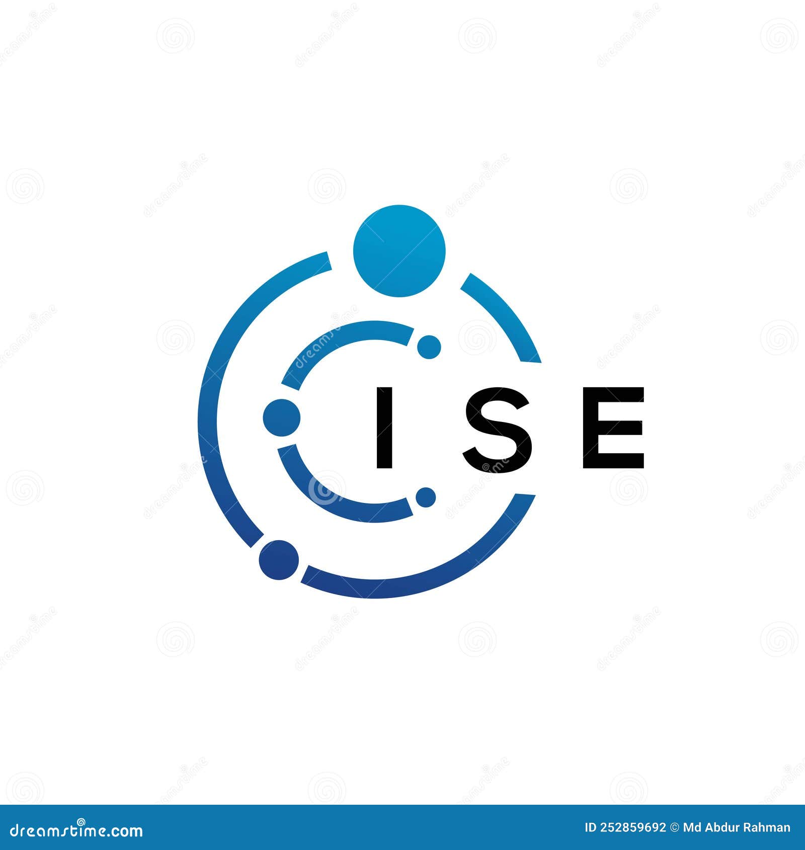 ISE Letter Technology Logo Design on White Background. ISE Creative ...