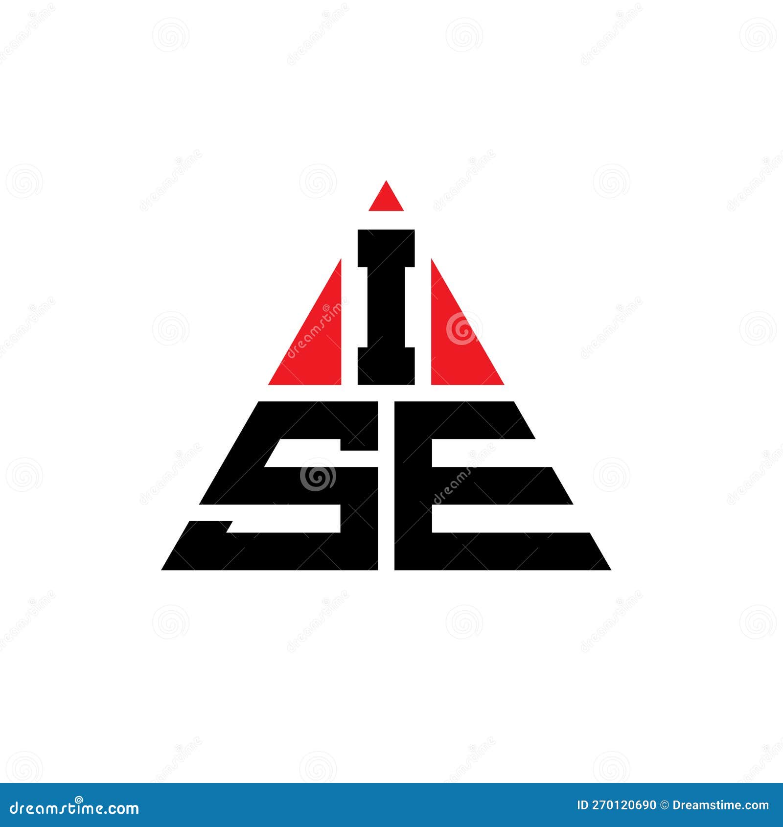 ISE Triangle Letter Logo Design With Triangle Shape. ISE Triangle Logo ...