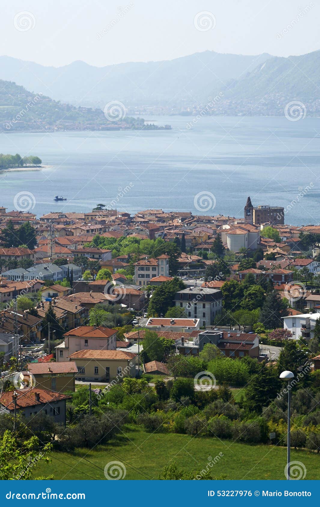 Iseo stock photo. Image of skyline, suburb, horizon, river - 53227976