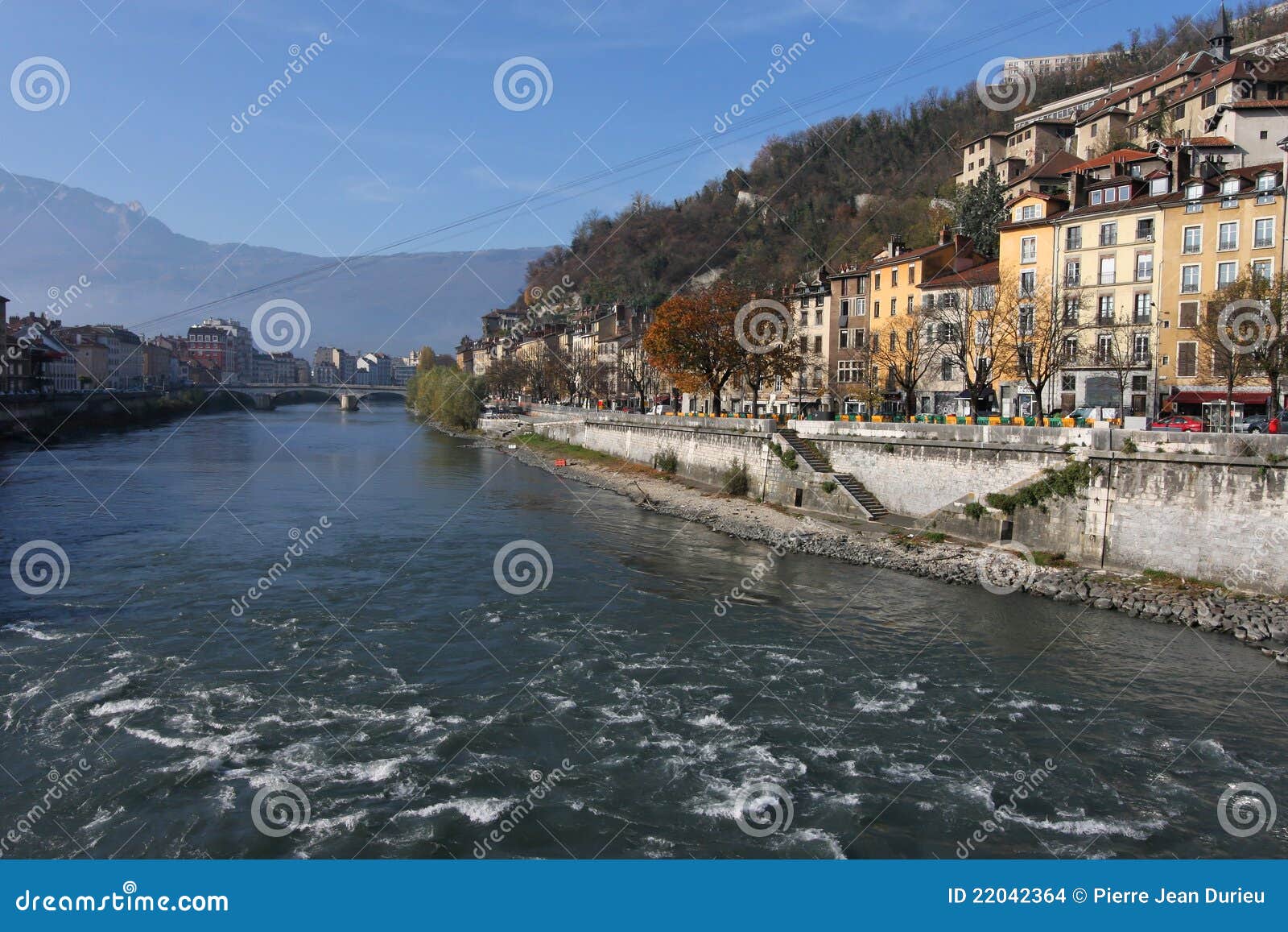 Isere river in Grenoble stock photo. Image of france - 22042364