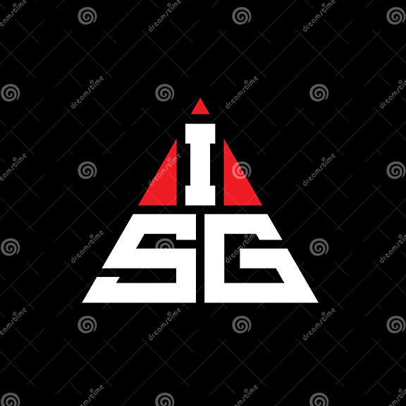ISG Triangle Letter Logo Design with Triangle Shape. ISG Triangle Logo ...