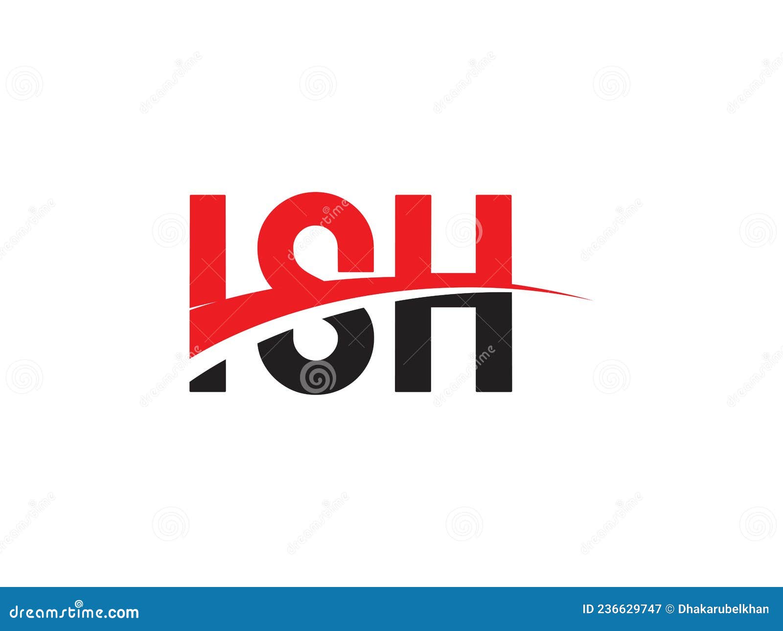 ISH Letter Initial Logo Design Vector Illustration Stock Vector ...