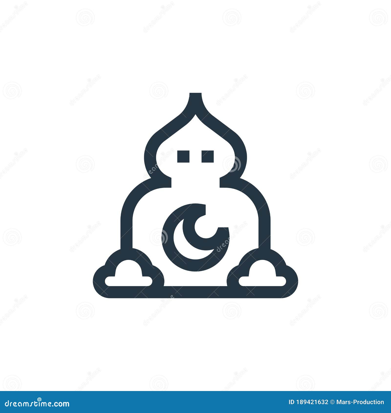 Isha Vector Icon Isolated on White Background. Outline, Thin Line Isha ...