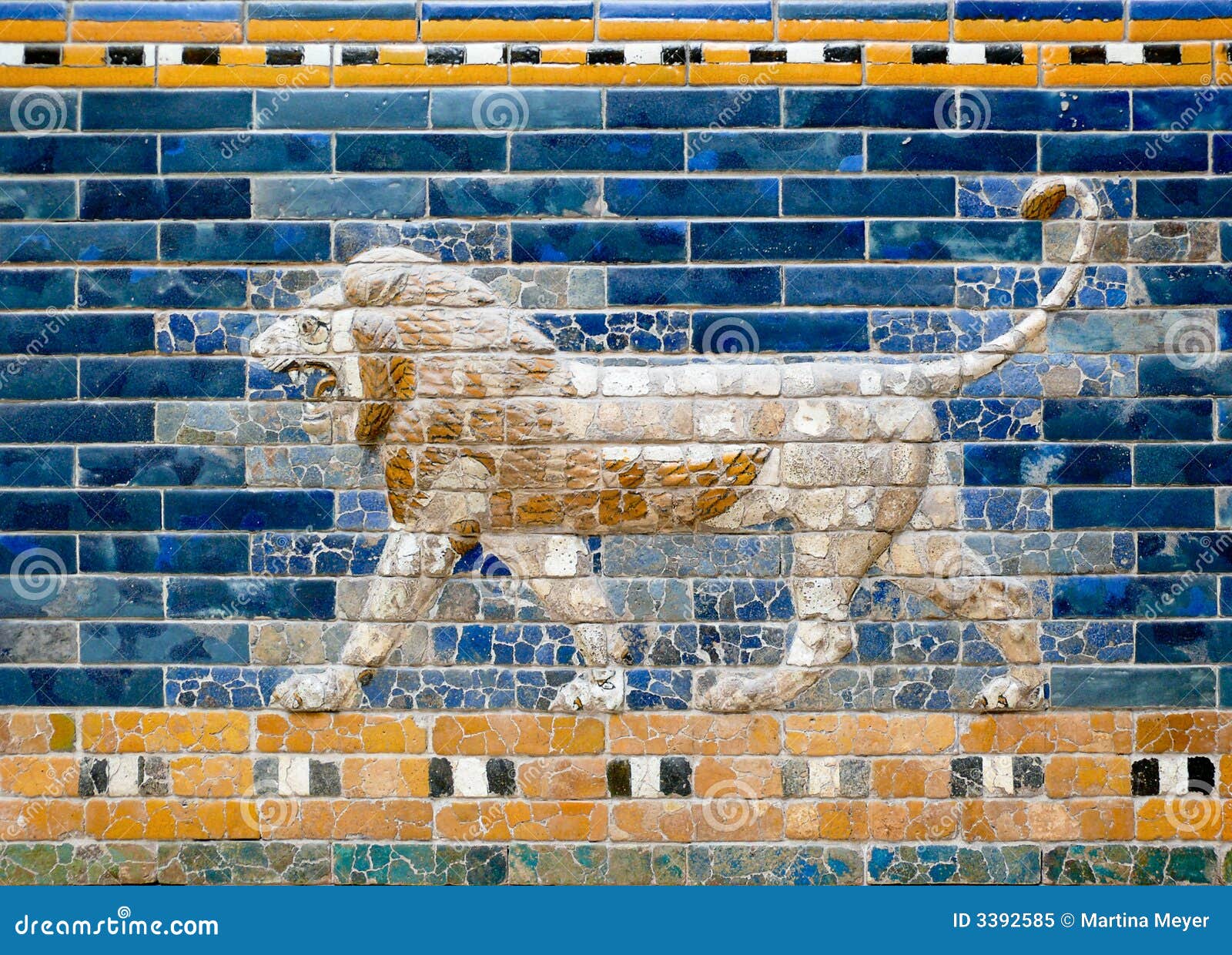 Ishtar Gate editorial image. Image of lion, relief, yellow - 3392585