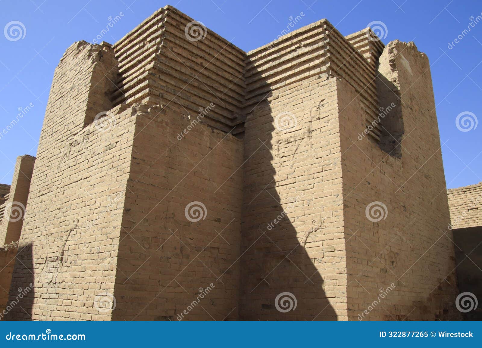 Ishtar Gate in Babylon in Iraq Under the Blue Sky Stock Image - Image ...