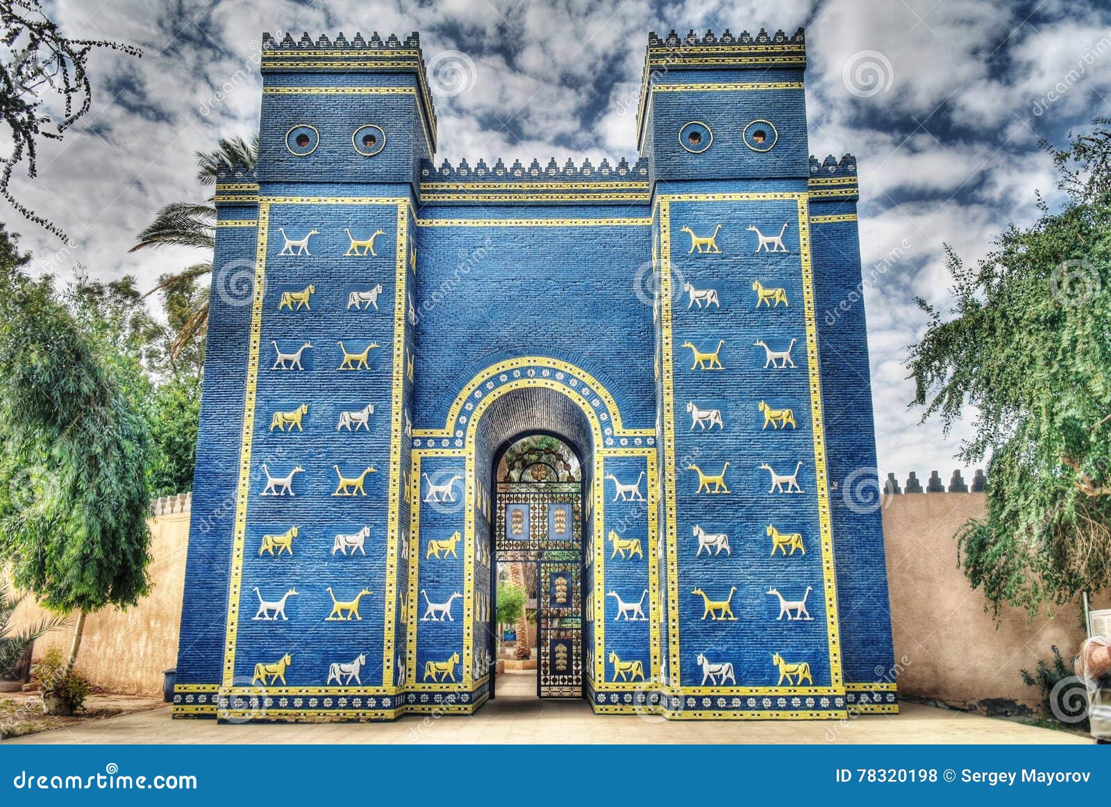 Ishtar gates in Babylon stock photo. Image of babylon - 78320198